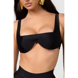 MBM SWIM MBM Swim Chance Bikini Top Black