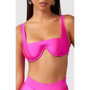 MBM SWIM MBM Swim Chance Bikini Top Magenta
