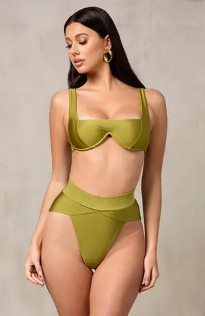 MBM SWIM Chance Bikini Top - Olive