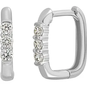 Bony Levy Varda Diamond Square Hoop Earrings - 18k White Gold/ Diamond