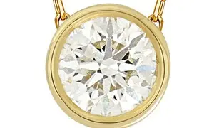 Bony Levy Bezel Diamond Solitaire Pendant Necklace - 18k Yellow Gold/diamond