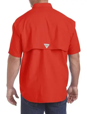 Columbia Big & Tall Pfg Bahama Ii Short-sleeve Sport Shirt - Red Spark