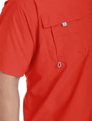 Columbia Big & Tall Pfg Bahama Ii Short-sleeve Sport Shirt - Red Spark