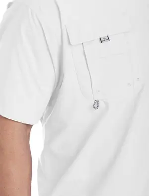 Columbia Pfg Bahama Ii Short-sleeve Sport Shirt - White