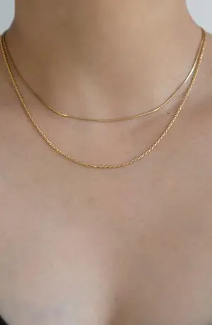 Argento Vivo Rope & Serpentine Chain Layered Necklace