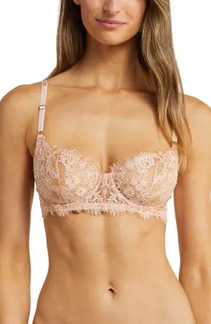 SKARLETT BLUE Entice Underwire Balconette Bra Peach/ginger