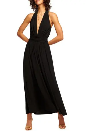 Ramy Brook Augusta Plunge Halter Dress