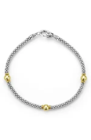 Lagos Signature Caviar Bead Station Bracelet