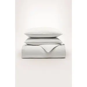 BOLL & BRANCH Organic Cotton Ottoman Rib Duvet Cover & Shams Set - White