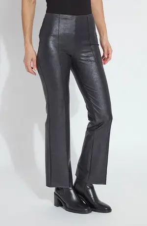 Lyssé High Waist Faux Leather Flare Pants