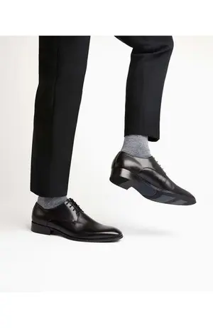 Dune London Plain Toe Derby - Black