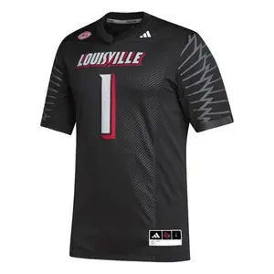 Adidas Louisville Cardinals Football Replica Jersey - Black
