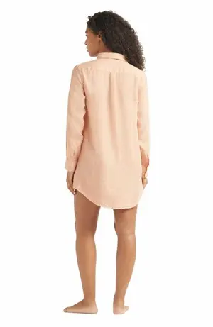Vilebrequin Solid Linen Shirt Dress - Blush