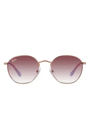 Ray-ban 48mm Irregular Sunglasses - Rose Gold