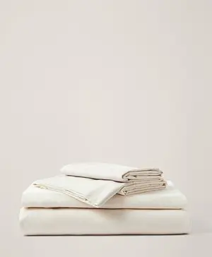 PACT Organic Room Service Sateen Sheet Set - Bone