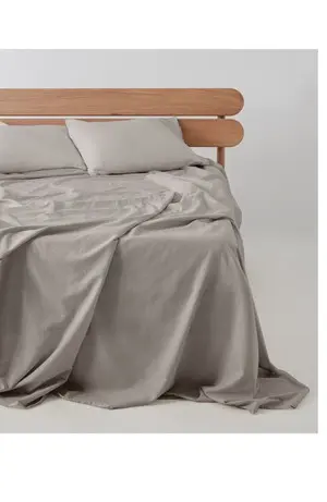 PACT Organic Room Service Sateen Sheet Set - Dove Grey