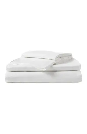 PACT Organic Room Service Sateen Sheet Set - White