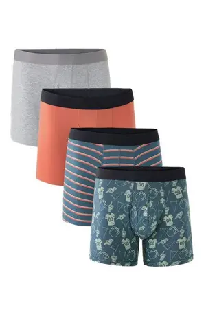 PACT Organic Cotton Boxer Brief 4-pack - Touchdown