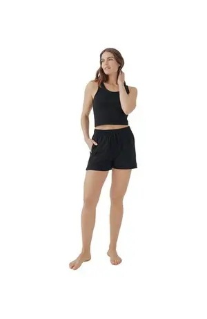 PACT Organic Cotton Cool Stretch Lounge Short - Black