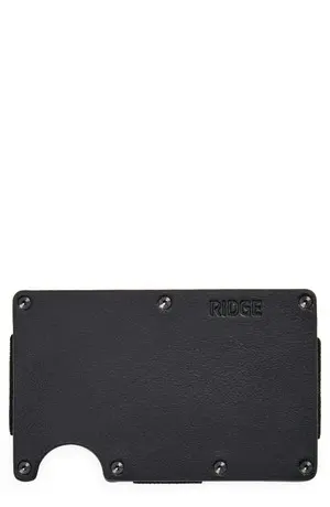 THE RIDGE Rfid-blocking Leather Cash Strap Wallet Midnight Black Leather