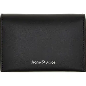 Acne Studios Leather Bifold Card Holder - Black