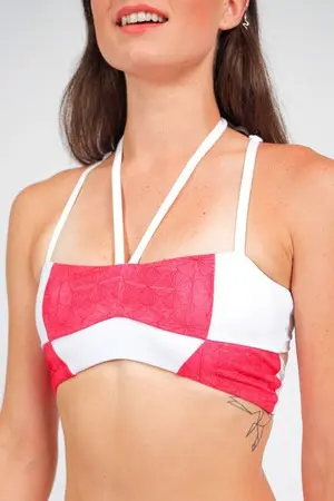 MARY MERCEDES Massi Bikini Top - White And Red