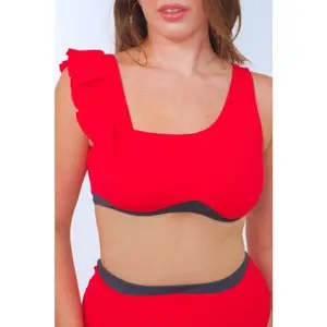 MARY MERCEDES Rafaela Contouring Bikini Top - Red