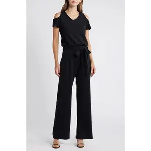 NIKKI LUND Gianna Belted Jumpsuit - Black