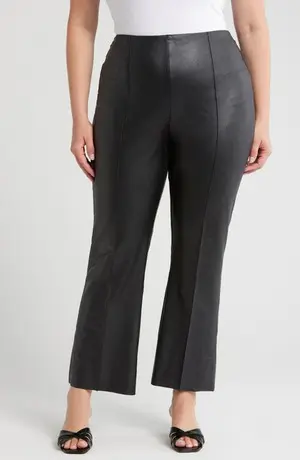 Lyssé Foiled Faux Leather Flare Pants