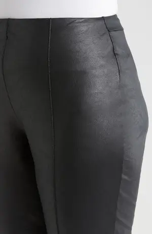 Lyssé Foiled Faux Leather Flare Pants