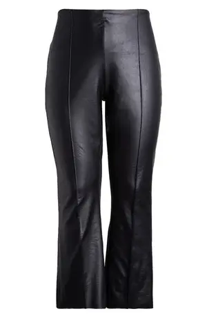 Lyssé Foiled Faux Leather Flare Pants