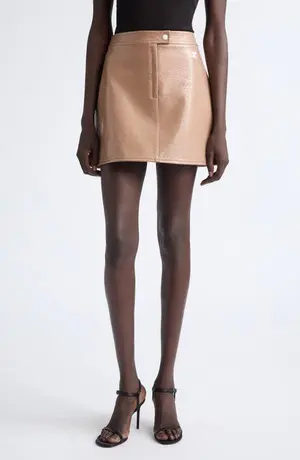 COURREGES Courrèges Reedition Faux Leather Miniskirt Red
