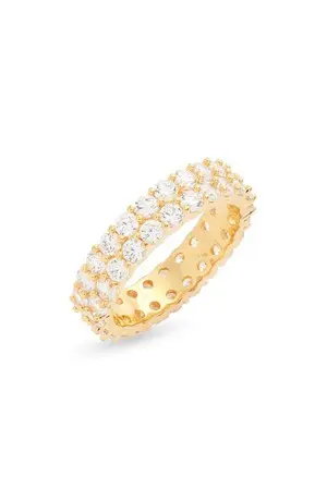 Nordstrom Cubic Zirconia Eternity Ring - Clear- Gold