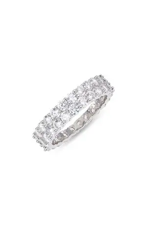 Nordstrom Cubic Zirconia Eternity Ring Clear- Silver