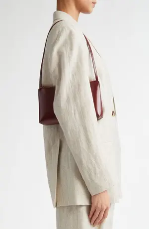 MANSUR GAVRIEL Gaia Leather Shoulder Bag - Claret