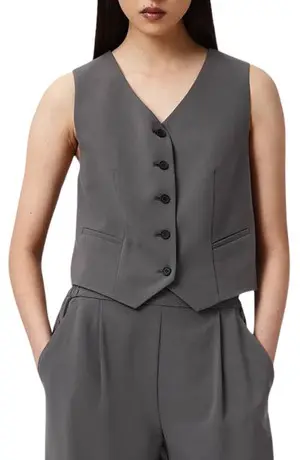 Allsaints Button Detailed Vests For Women