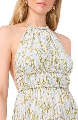 sachin and babi light blue dress Little White Halter Dress 4 main image 1