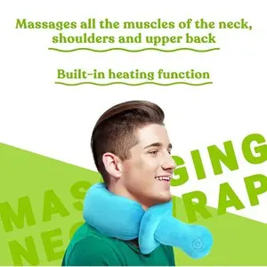 PURSONIC Portable Neck & Shoulder Adjustable Massaging Wrap Gray - Blue