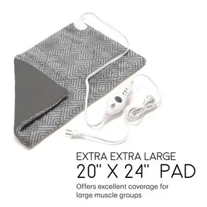 PURSONIC Extra Extra Large Electric Heating Pad - Grey
