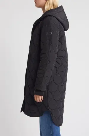 Bcbgmaxazria Onion Quilted Hooded Coat