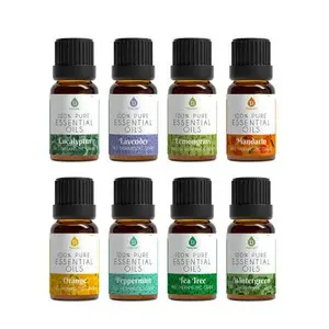 PURSONIC 8 Pack Of 100% Pure Essential Aromatherapy Oils - Multicolor