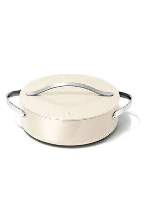 CARAWAY Nonstick Ceramic Rondeau Pan & Lid - Cream