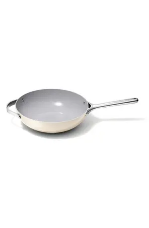 CARAWAY Nonstick Ceramic 12-inch Stir Fry Pan - Cream