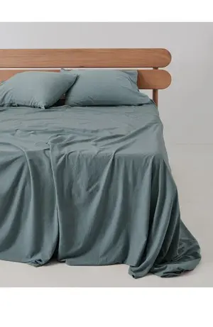 PACT Organic Favorite Tee Jersey Sheet Set - Smoke Heather