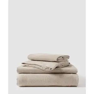 PACT Organic Favorite Tee Jersey Sheet Set Wheat Heather
