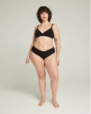 NUDEA The Organic Cotton Midi Brief 3 Pack - Black