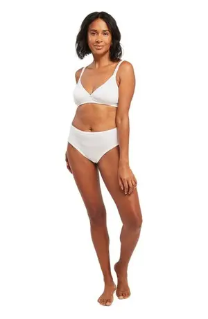 NUDEA The Organic Cotton Midi Brief 3 Pack - Cotton White