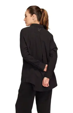 NUDEA The Relaxed Button Up Midi Shirt - Black