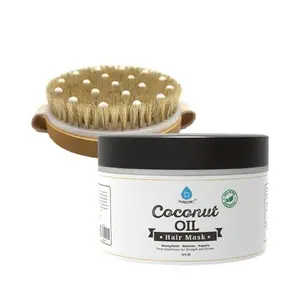 PURSONIC Bath Brush Massager & Coconut Oil Hair Mask - Multicolor