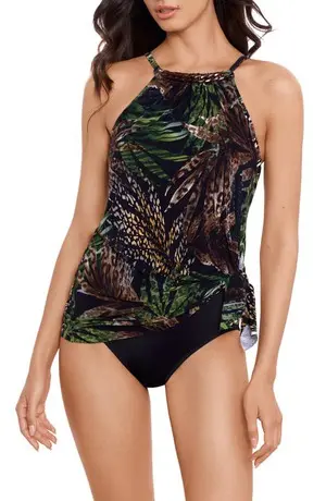 MAGICSUIT® Nighthawk Charlie Skirted One-piece Swimsuit - Black/multi